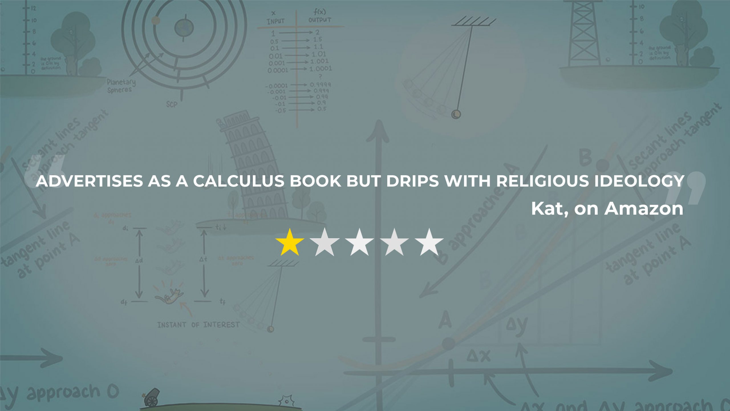 Our 1-Star Calculus for Everyone Review on Amazon - Roman Roads Press